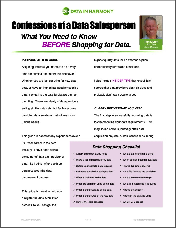 Download the Data Buying Guide - Data In Harmony